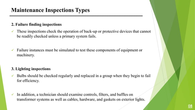 Types of Maintenance Inspections and its importance for the ...