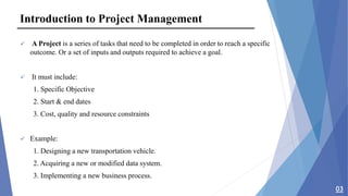 Importance of Project Management in Mechanical Engineering | PPTX
