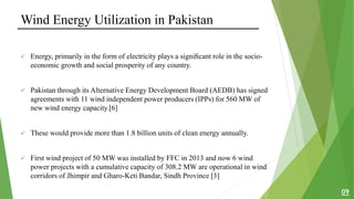 Wind Energy Potential & Utilization in Pakistan | PPTX