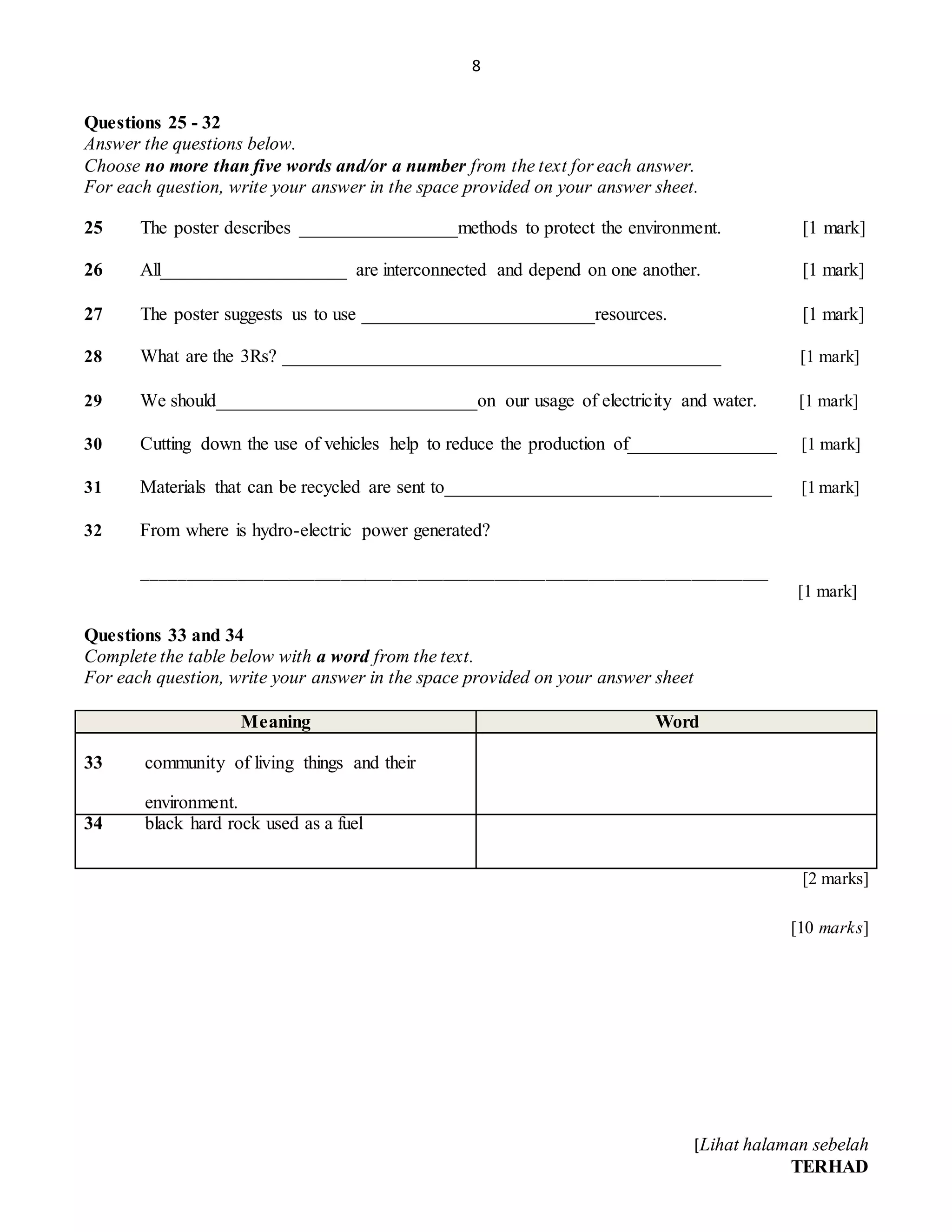 FORM 2 MID TERM 2019 K1 | DOCX