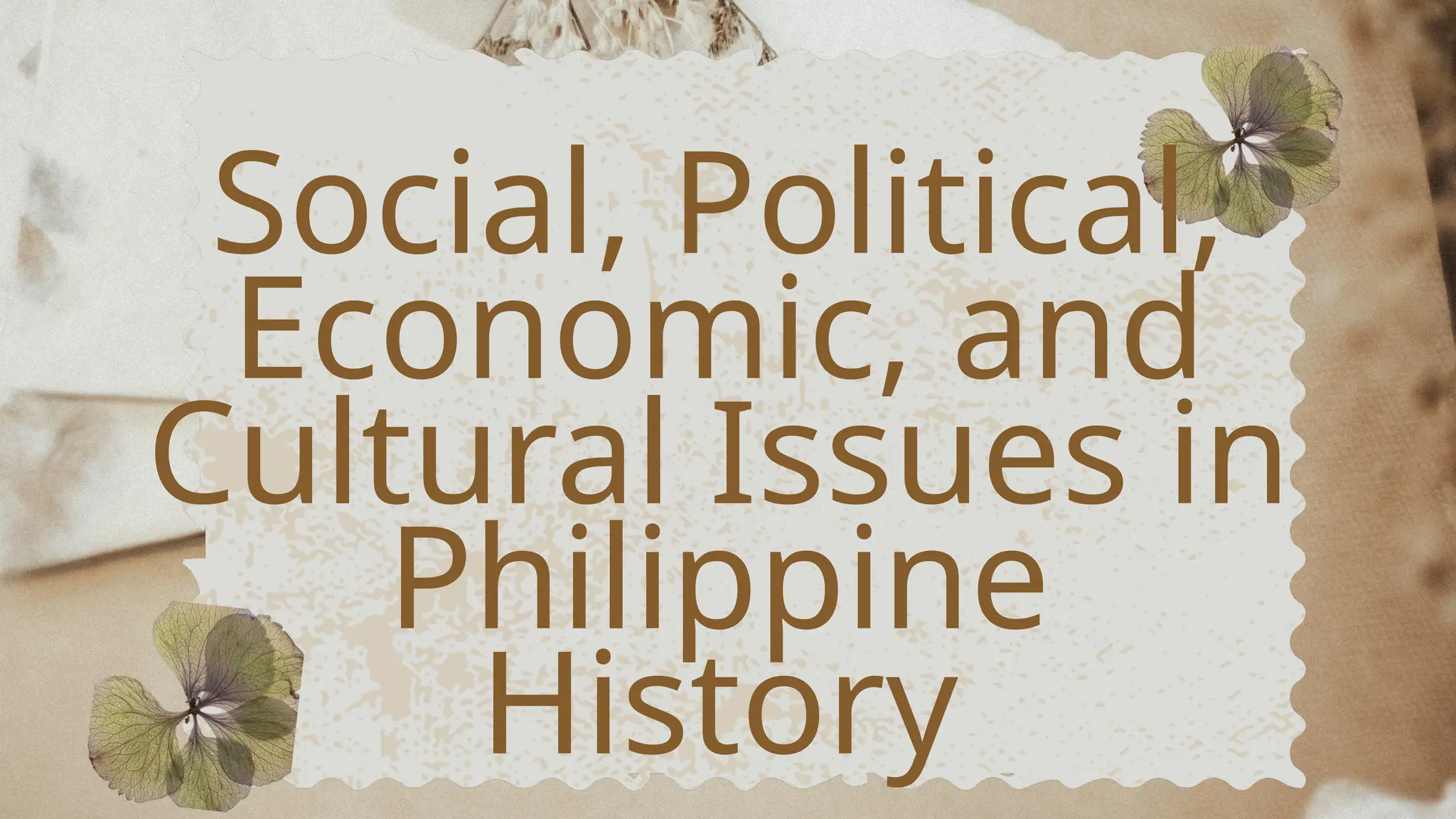 social political economic, and cultural issues in Philippine history | PPTX