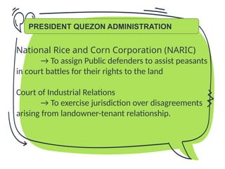 policies on agrarian reform in philippine history | PPTX