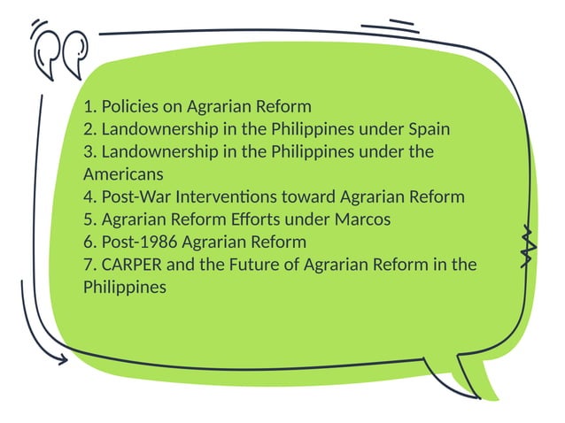 policies on agrarian reform in philippine history | PPTX