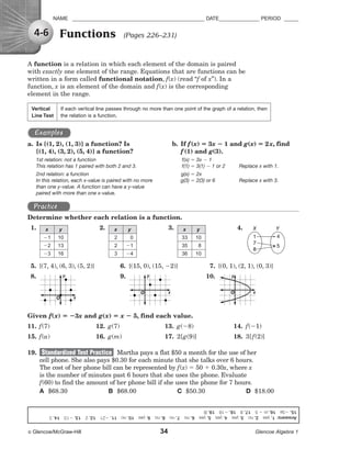 Glencoe Algebra 2 Worksheet Answers