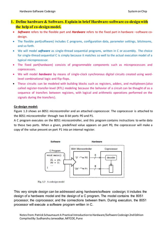 Hardware-Software Codesign | DOCX | Operating Systems | Computer Software and Applications