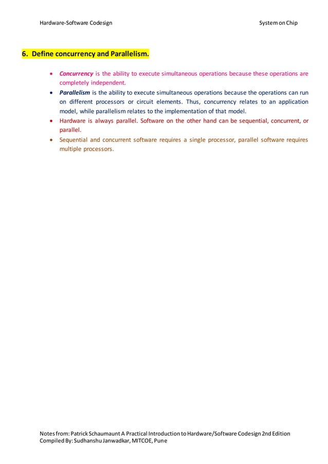 Hardware Software Codesign Docx Operating Systems Computer