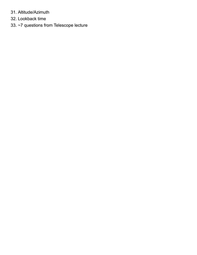 Midterm 1- Astronomy 110 A Beginners Guide | PDF