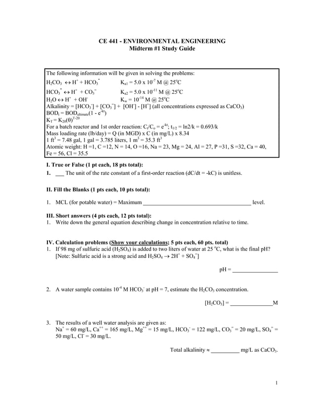 Midterm 1 study guide | PDF