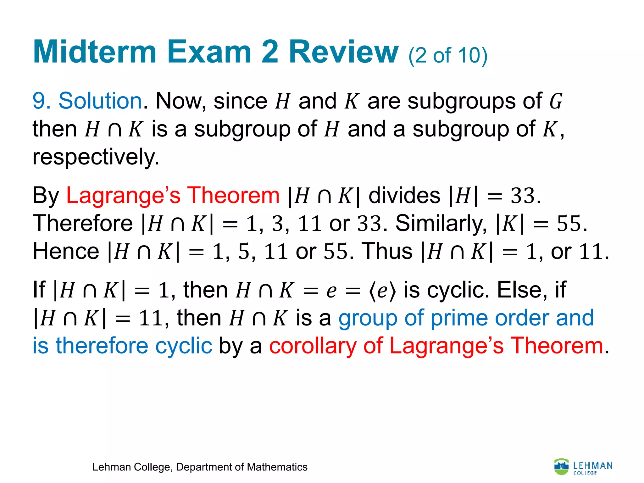 MAT-314 Midterm Exam 2 Review | PPTX