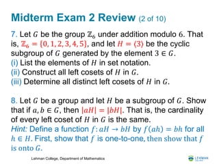 MAT-314 Midterm Exam 2 Review | PPTX