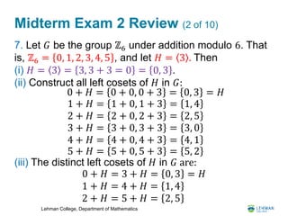 MAT-314 Midterm Exam 2 Review | PPTX