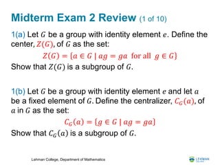 MAT-314 Midterm Exam 2 Review | PPTX