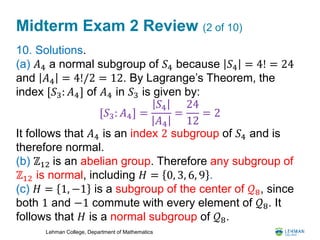 MAT-314 Midterm Exam 2 Review | PPTX