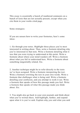 Midterm Essay Metacommentary (750 Words)Form The form of thi.docx