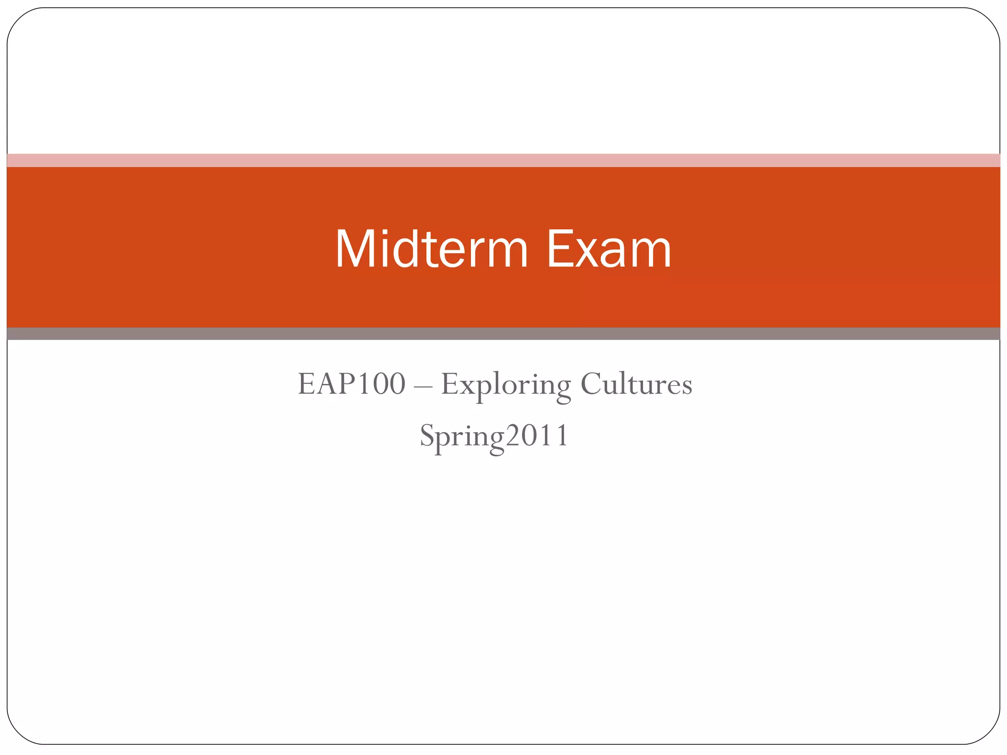 Midterm exam | PPT
