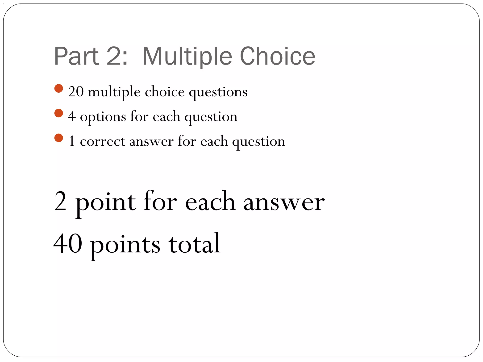 Midterm exam | PPT Midterm exam | PPT