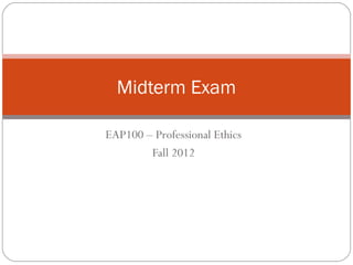 Midterm exam | PPT