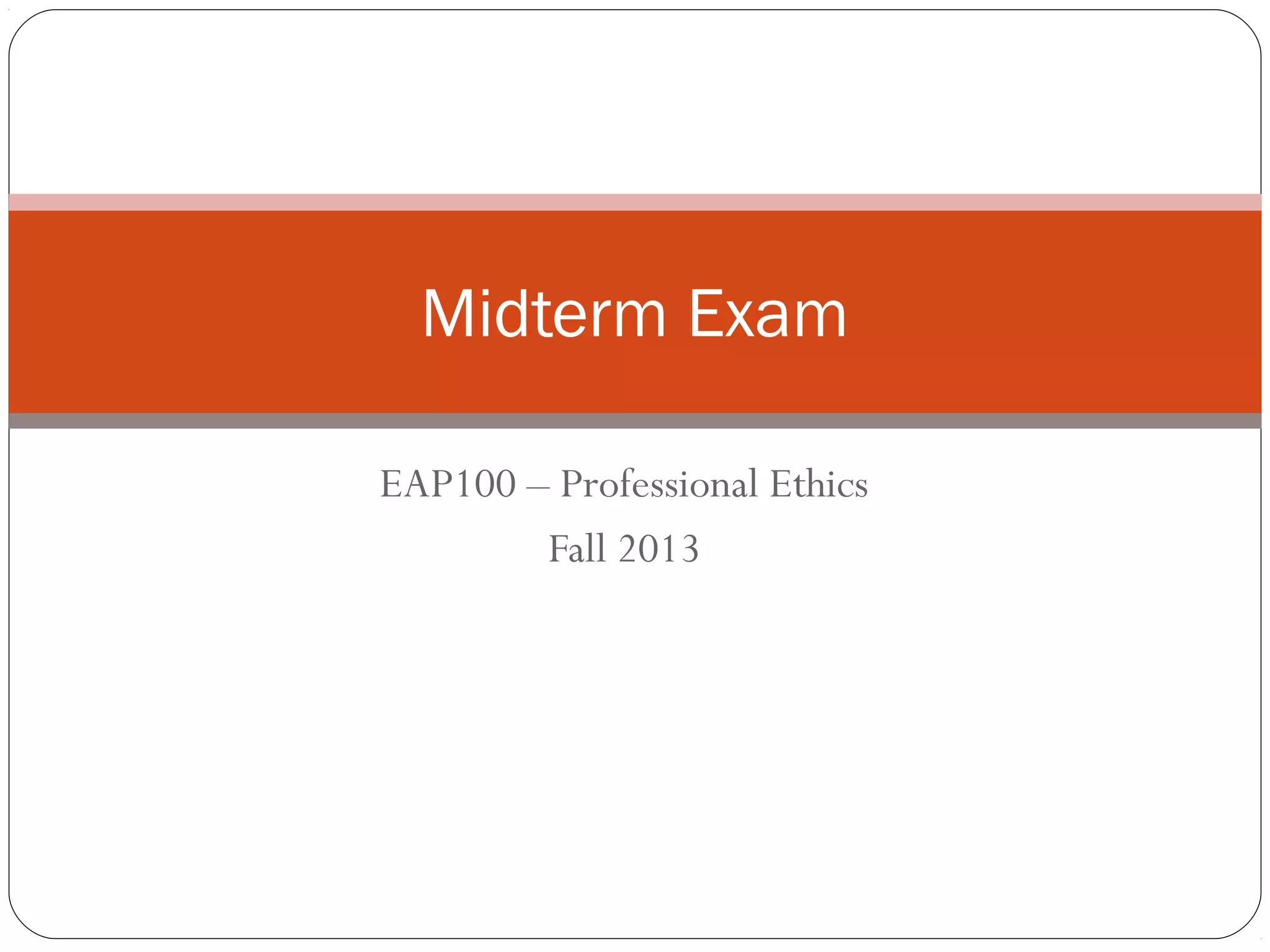 Midterm exam | PPT