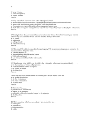 Midterm Final exam. For criminal justice two | DOCX