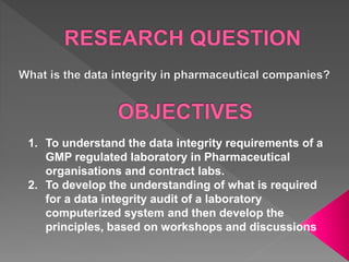 Data Integrity Issues in Pharmaceutical Companies | PPTX