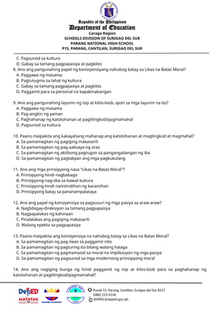MIDTERM EXAM SA EDUKASYON SA PAGPAPAKATAO 10.docx