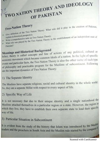 Pakistan Studies notes | PDF