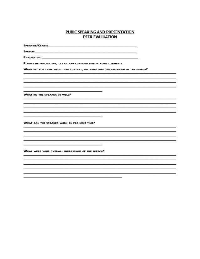 Midterm presentation peer evaluation | RTF