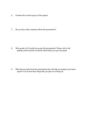 Midterm presentation self evaluation | PDF