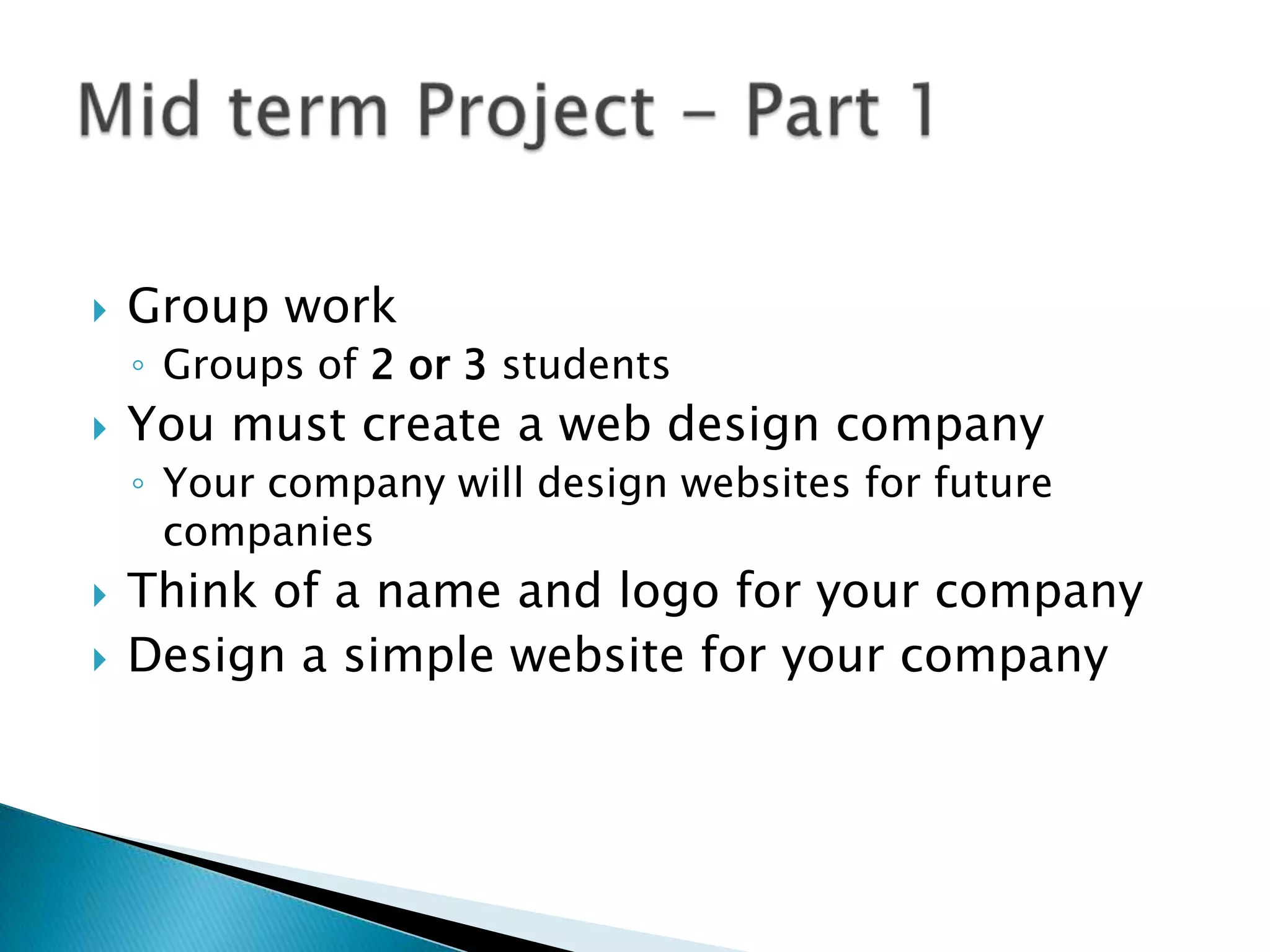 Web Design - Mid Term Project | PPTX