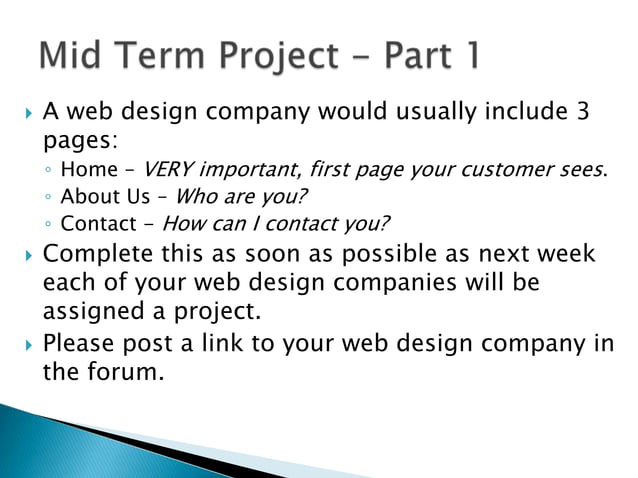 Web Design - Mid Term Project | PPTX