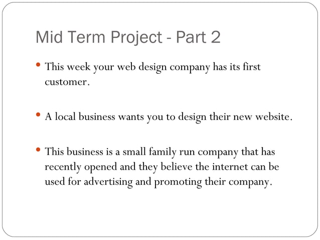 Mid Term Project - Part 2 | PPT