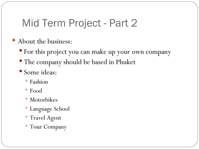 Mid Term Project - Part 2 | PPT