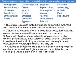 Midterm quiz in understanding culture, society, | PPT