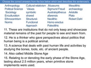 Midterm quiz in understanding culture, society, | PPTX