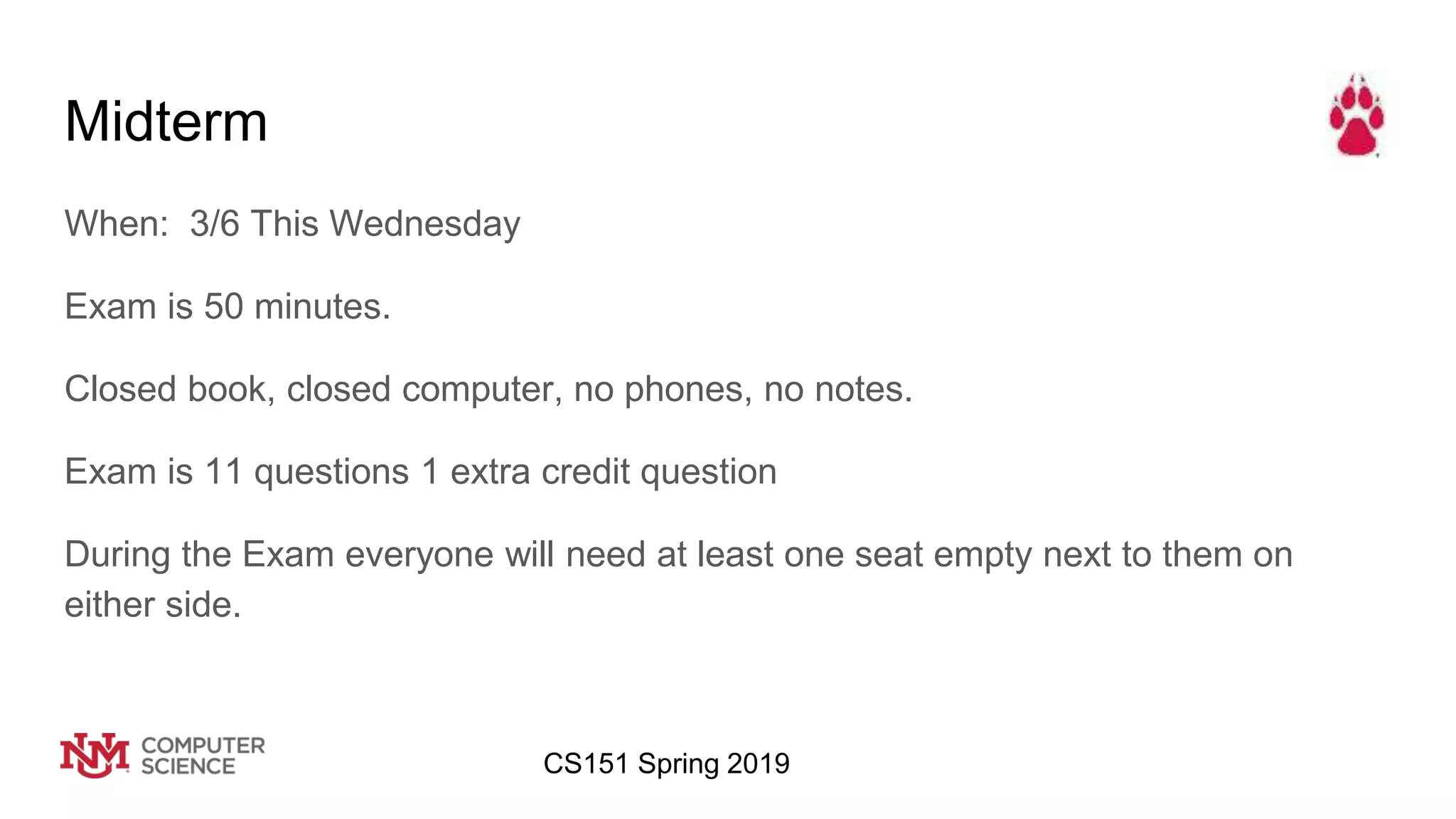 Cs 151 Midterm Review Pptx