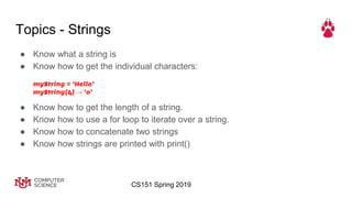 CS 151 Midterm review | PPTX | Programming Languages | Computing