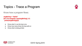 CS 151 Midterm review | PPTX | Programming Languages | Computing