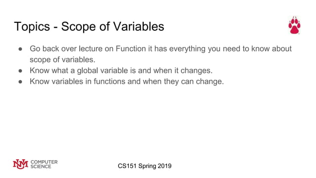 CS 151 Midterm review | PPT