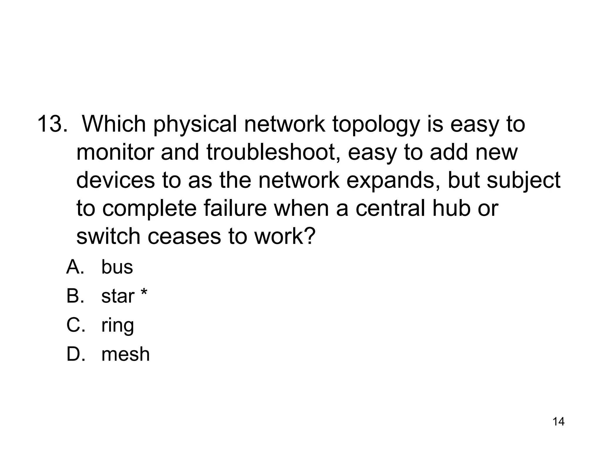 Midterm review questions ans(networking) | PPT