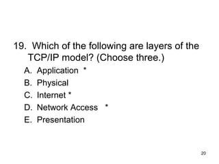 Midterm review questions ans(networking) | PPT