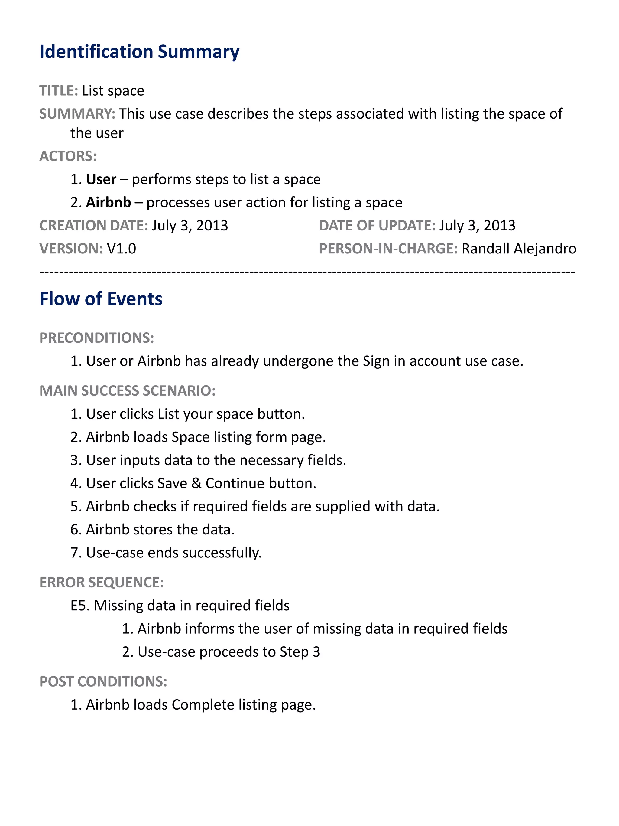 Midterm Use Case Narratives | PPTX