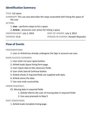 Midterm Use Case Narratives | PPTX