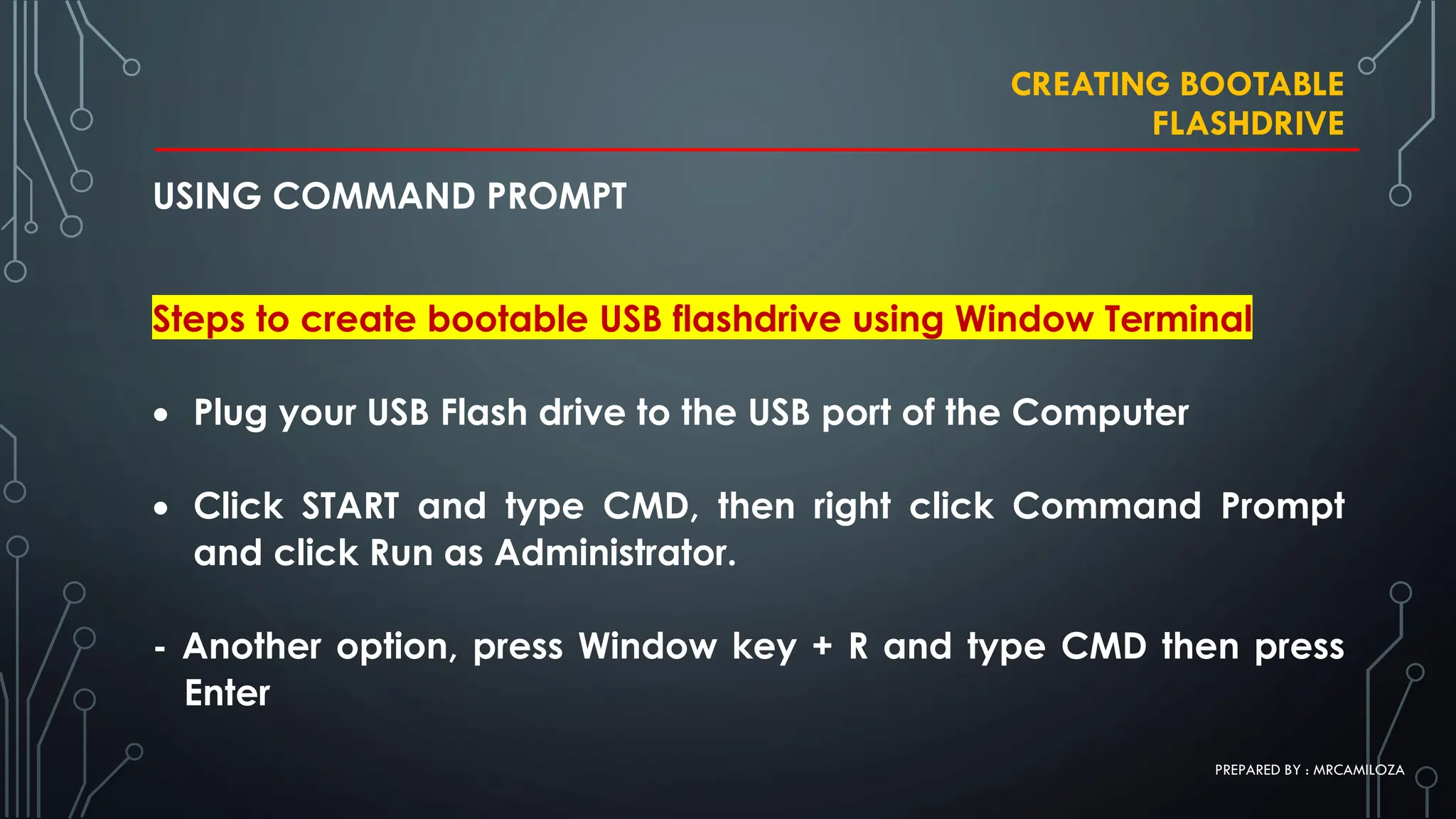 PREPARE INSTALLER - Bootable USB Installer | PDF