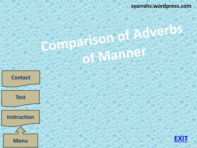 Comparison of Adverbs of Manner | PPT