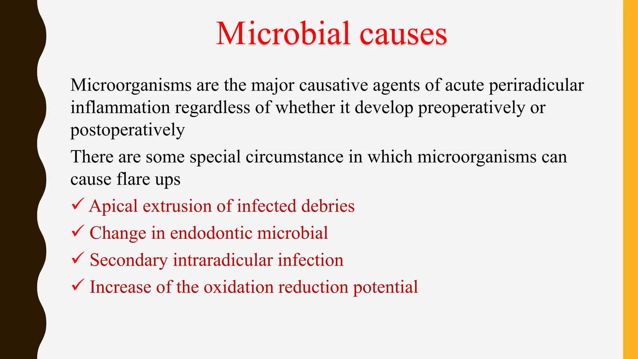 Mid treatment flare ups in endodontic | PPTX