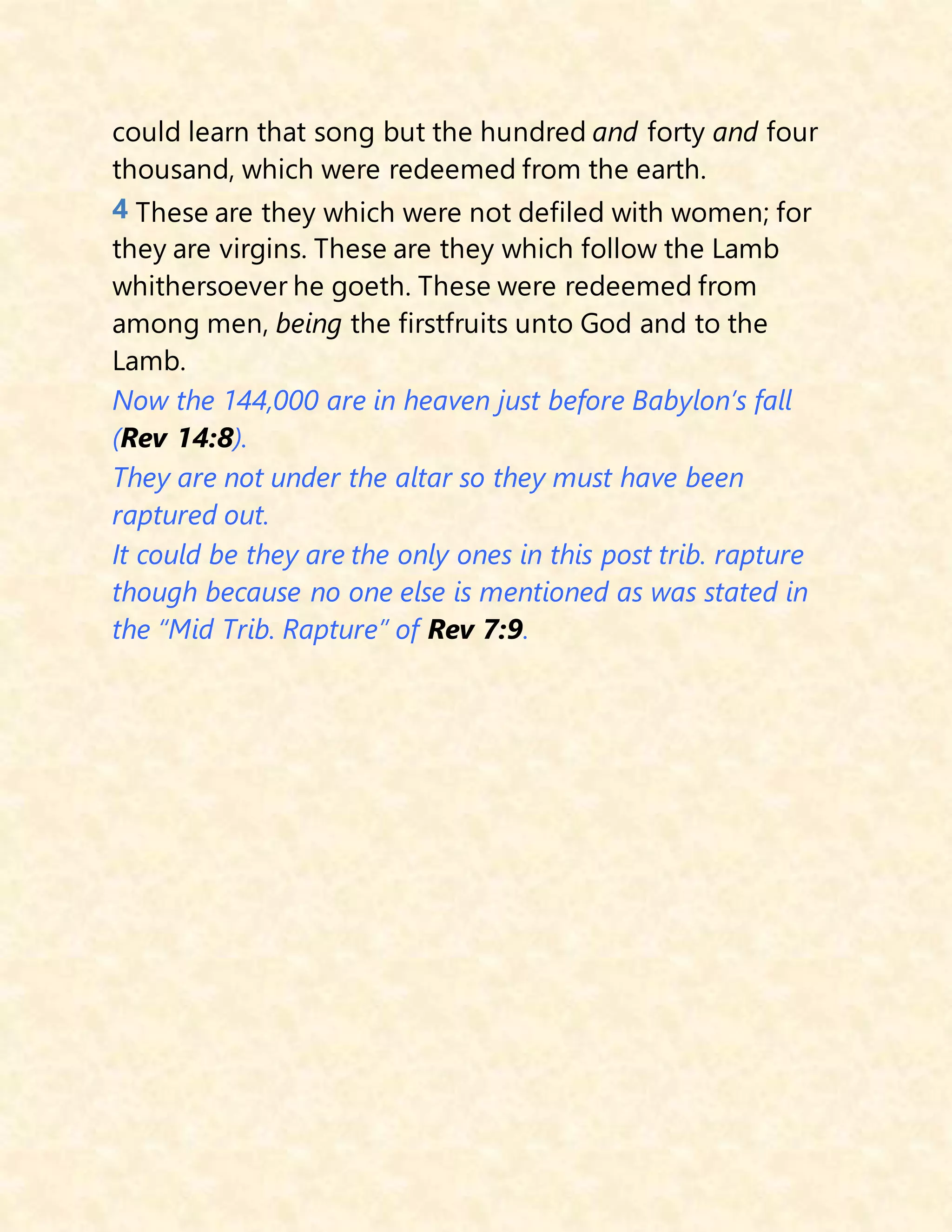 Mid Trib and Post Trib Rapture in Revelation | DOCX