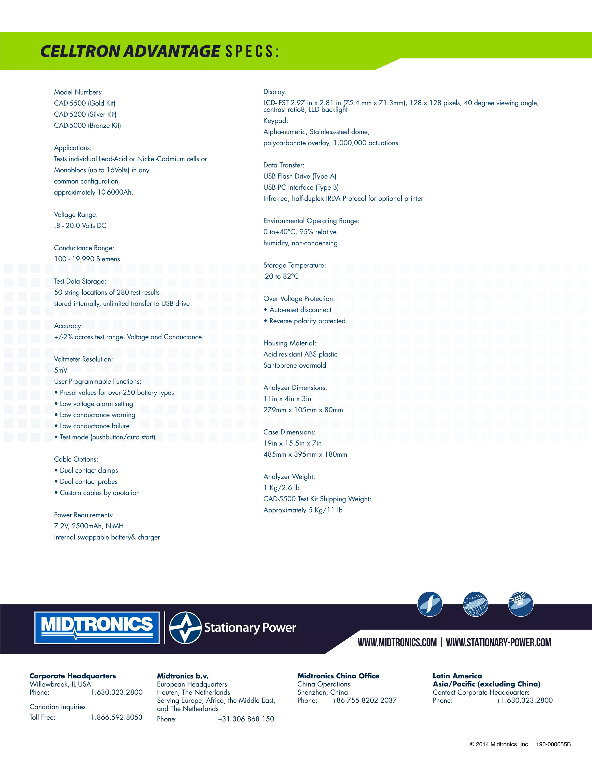 Midtronics Celltron Advantage - Modular Battery Analysis System | PDF ...