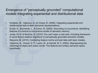 Crowdsourcing Large-Scale Semantic Feature Norms | PPT | Free Download