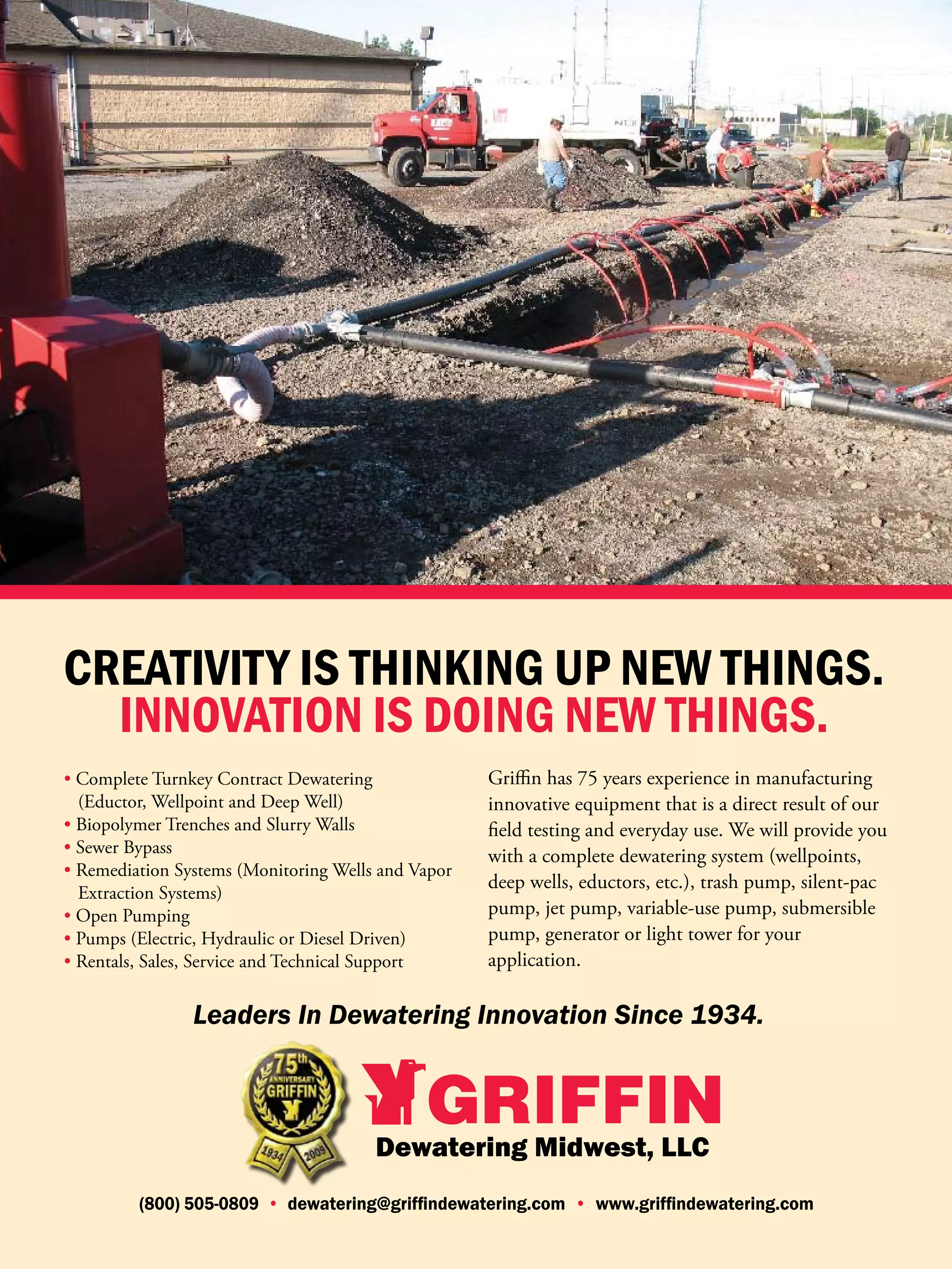 Civil Engineering / Groundwater Control Advertising created for Griffin ...