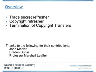 Midwest ip summit_copyright_trade_secret_handouts_2011_mmm | PPT